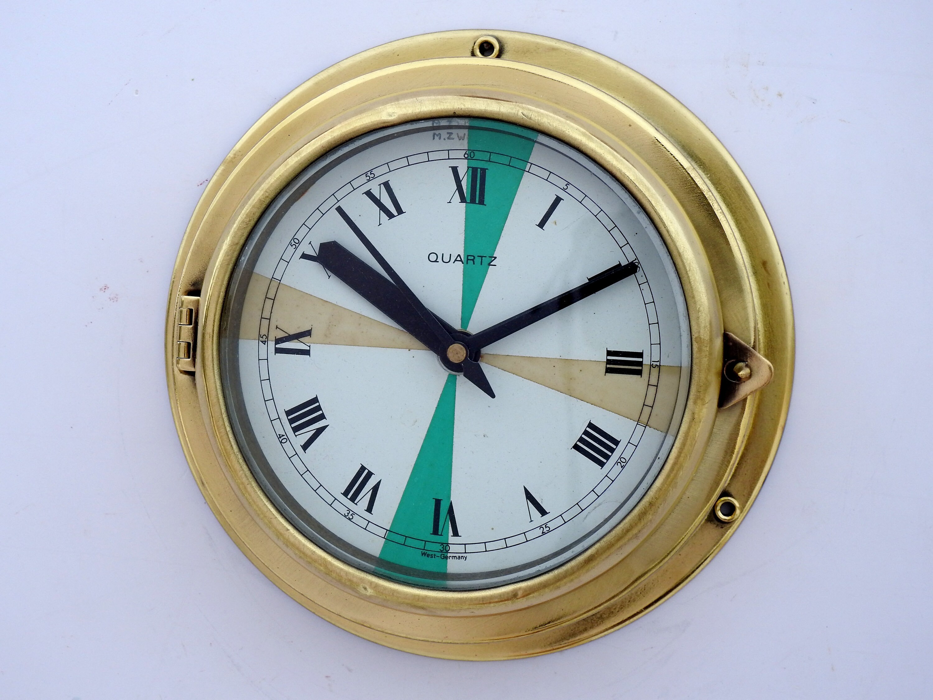 Home Décor OBSERVER QUARTZ Made in GERMANY Brass Vintage Maritime Slave ...