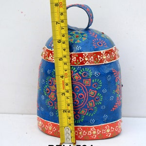 Vintage Swiss Cow Bell Metal Decorative Emboss Hand Painted Farm Animal ...