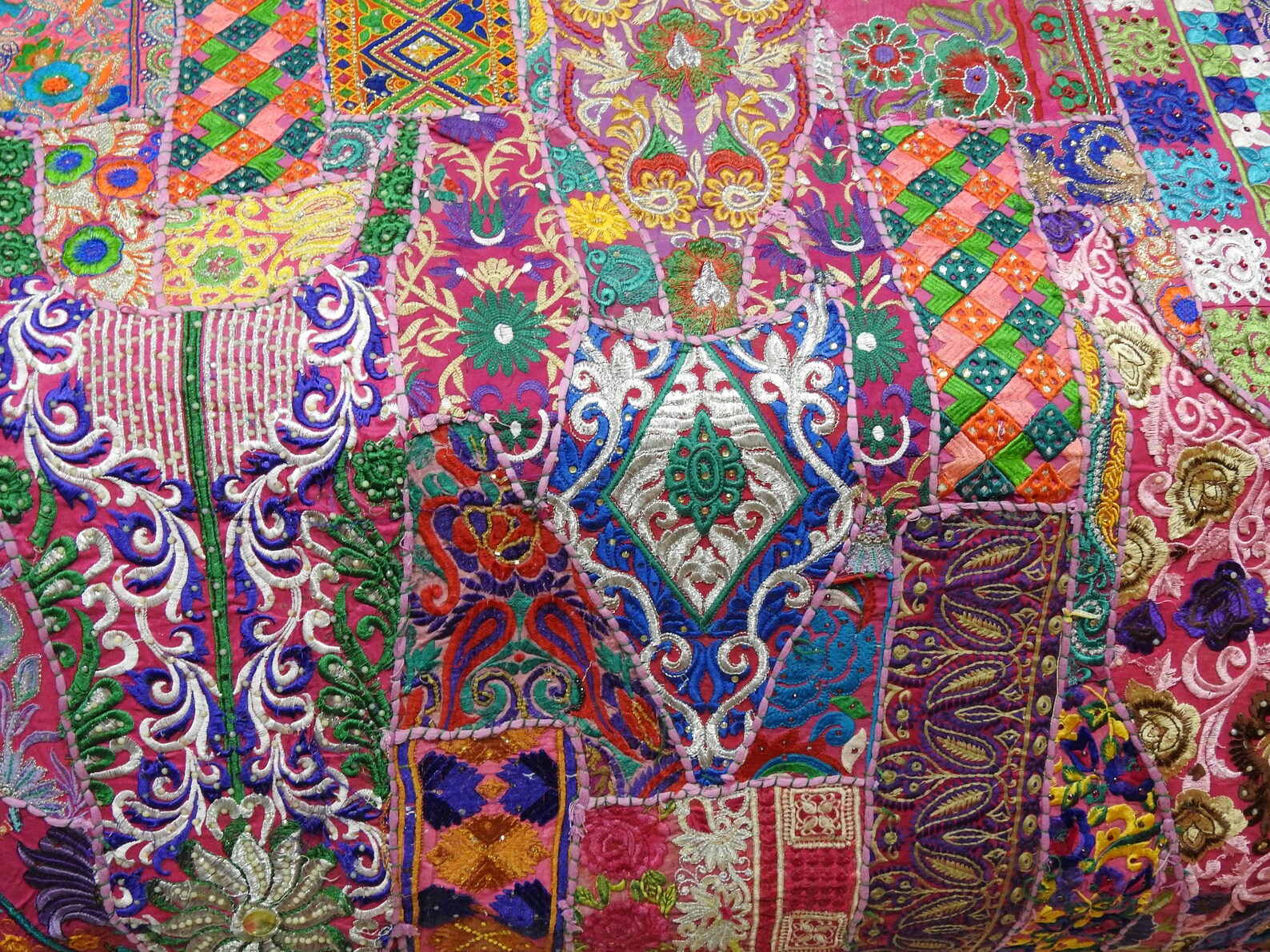 Vintage Bohemian Patchwork Bedspread Throw Bed Cover Cotton - Etsy