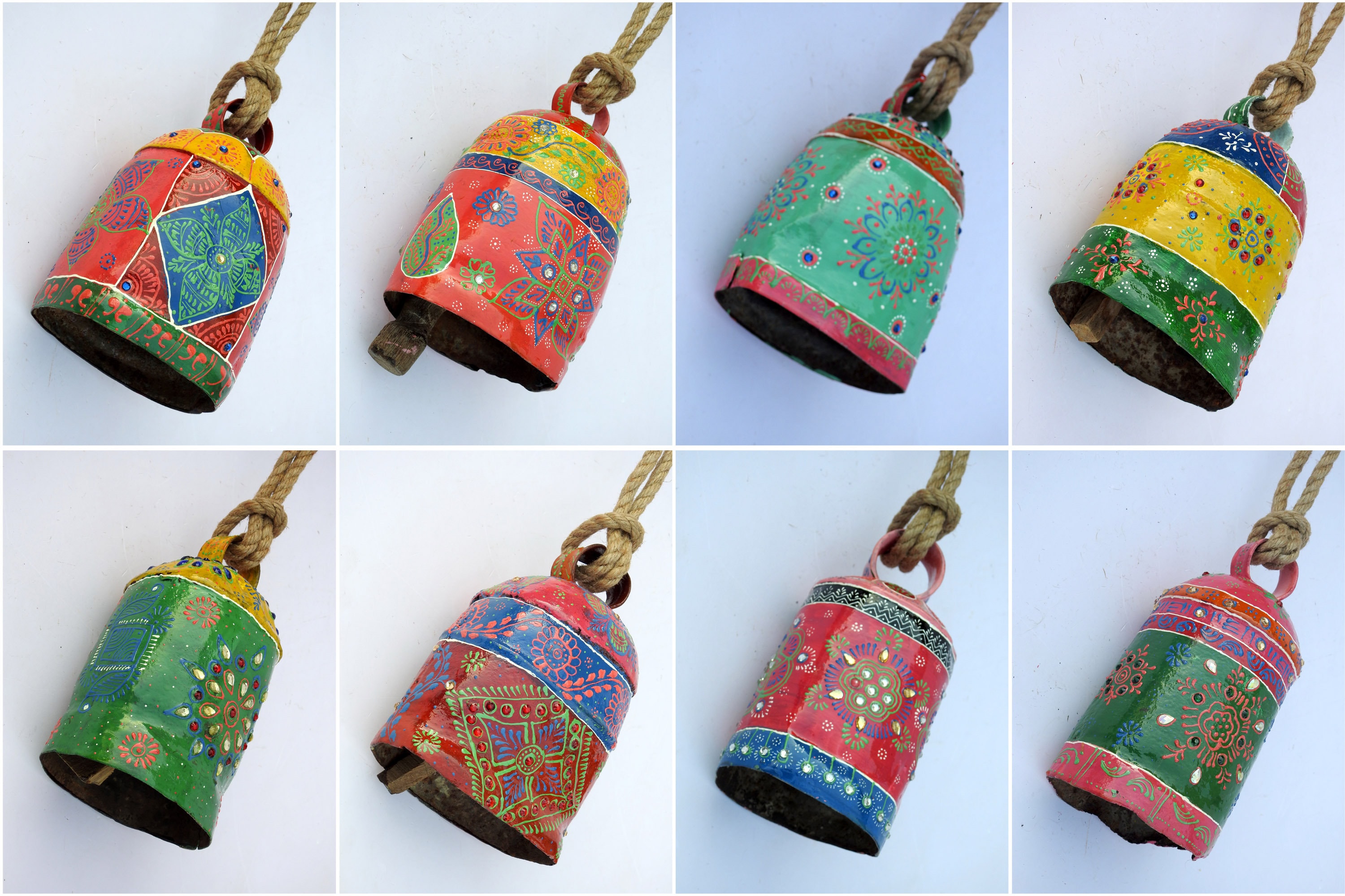 Vintage Swiss Cow Bell Metal Decorative Emboss Hand Painted | Etsy