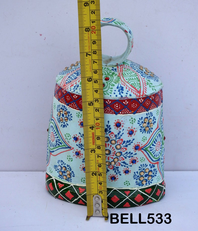 Vintage Swiss Cow Bell Metal Decorative Emboss Hand Painted - Etsy