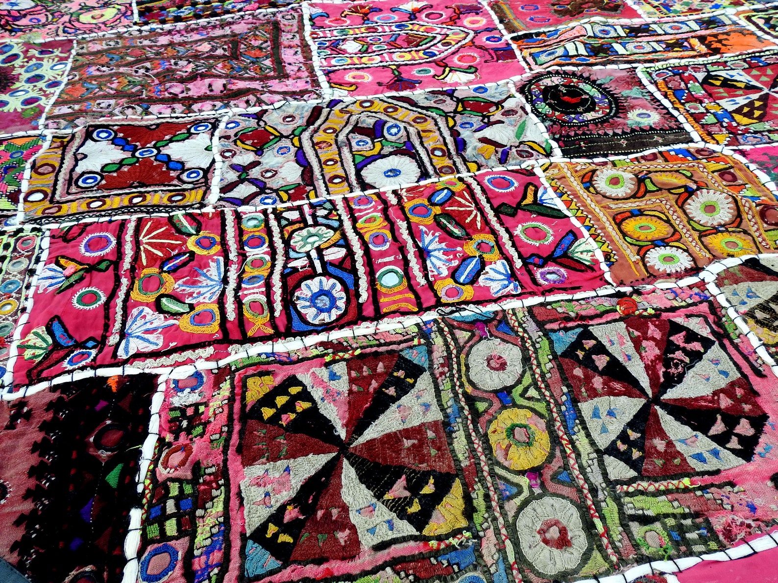 Antique Vintage Bohemian Reclaim Patchwork Wall Hanging Fine | Etsy