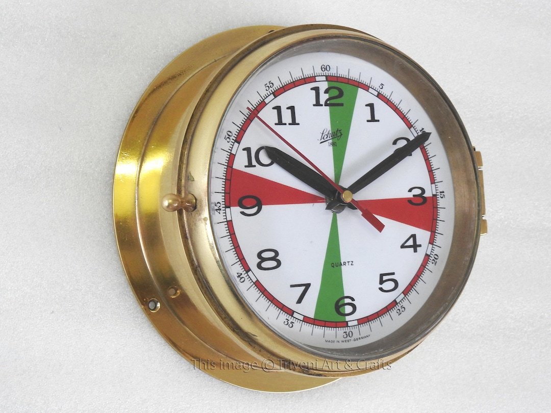 Vintage Nautical Maritime Clock Schatz Royal Mariner, Solid Brass ...
