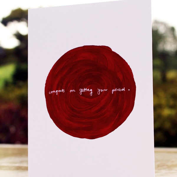 First Period Greeting Card - Etsy