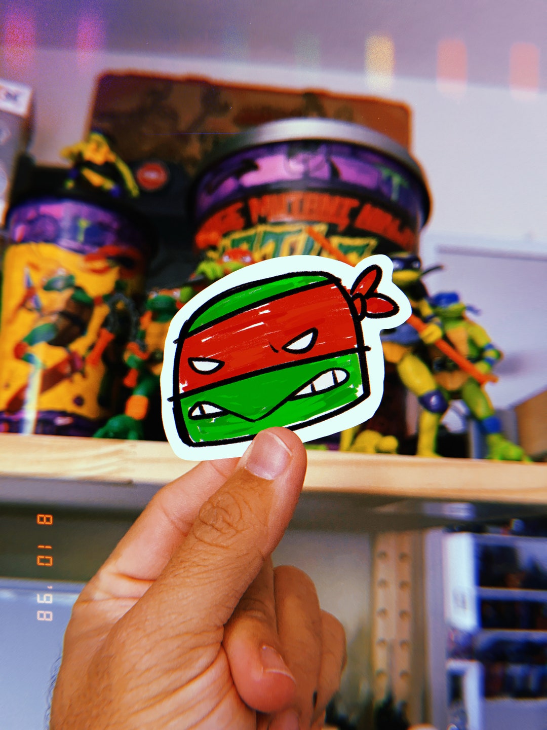 Cute Red Raph Sketchy Doodle Mutant Turtle Sticker teenage - Etsy