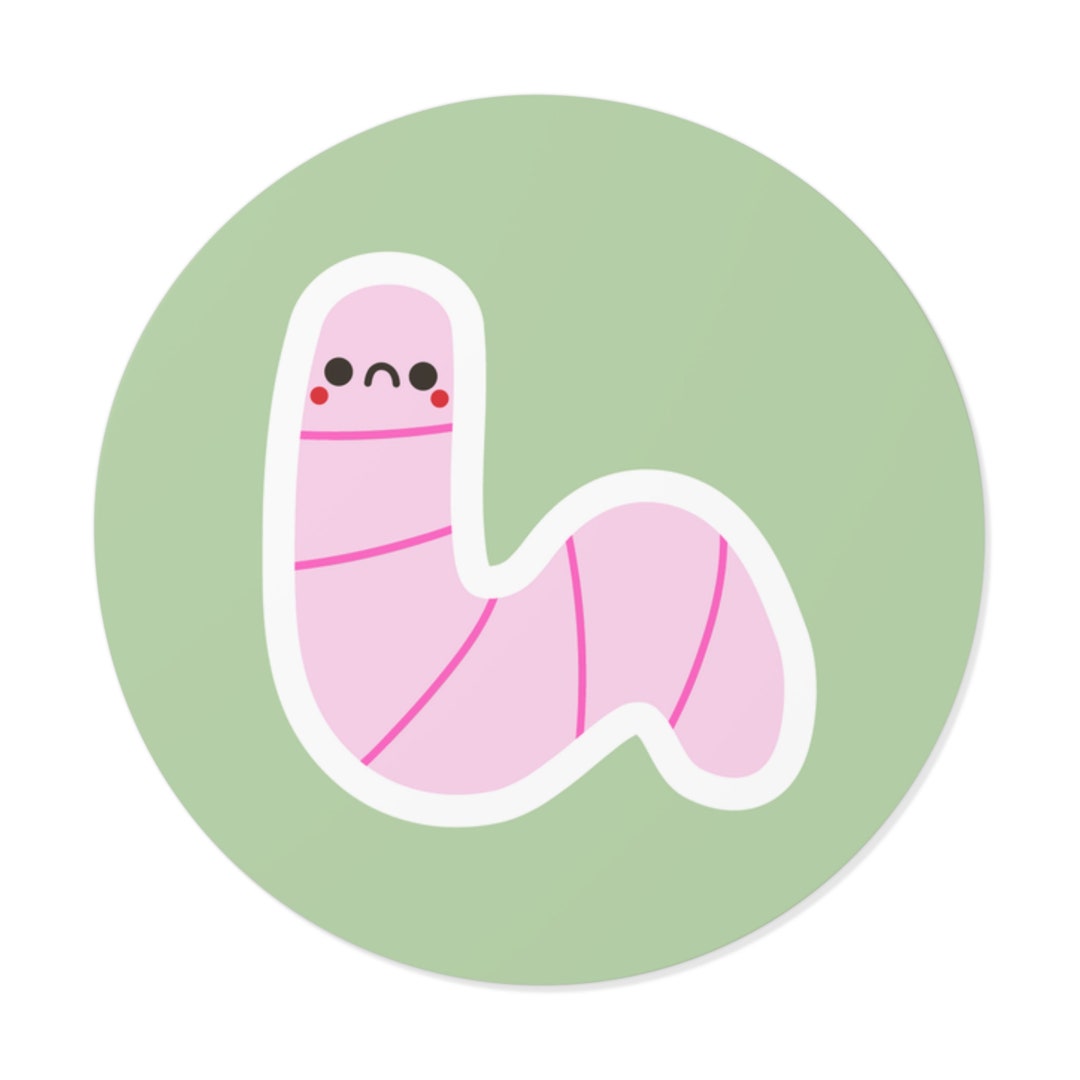 Sad Worm Stickers - Etsy