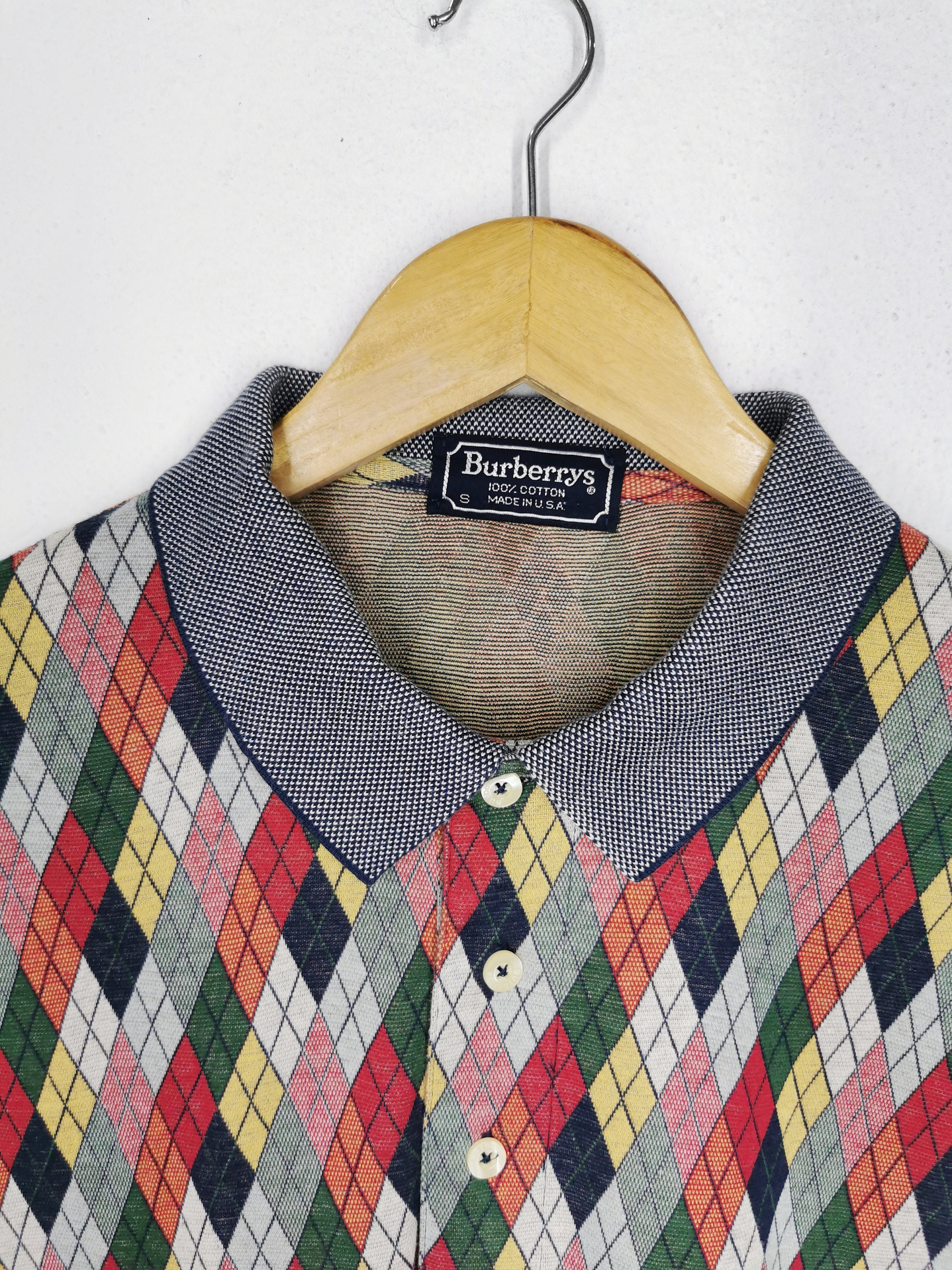 Burberrys Shirt Vintage 90's Burberrys Nova Check Monogram - Etsy