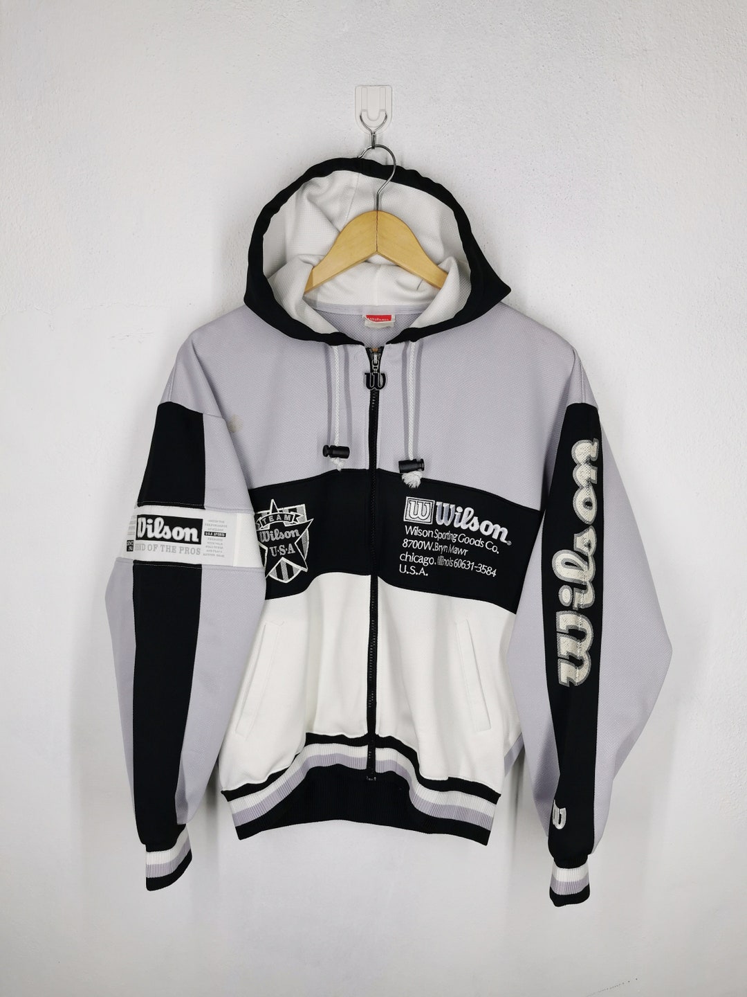 Wilson Track Top Wilson Hoodie Vintage 90's Wilson Team - Etsy