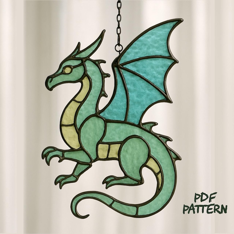Stained Glass Dragon - Etsy