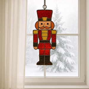 Nutcracker Stained Glass Pattern – Classic Christmas Soldier Suncatcher ...