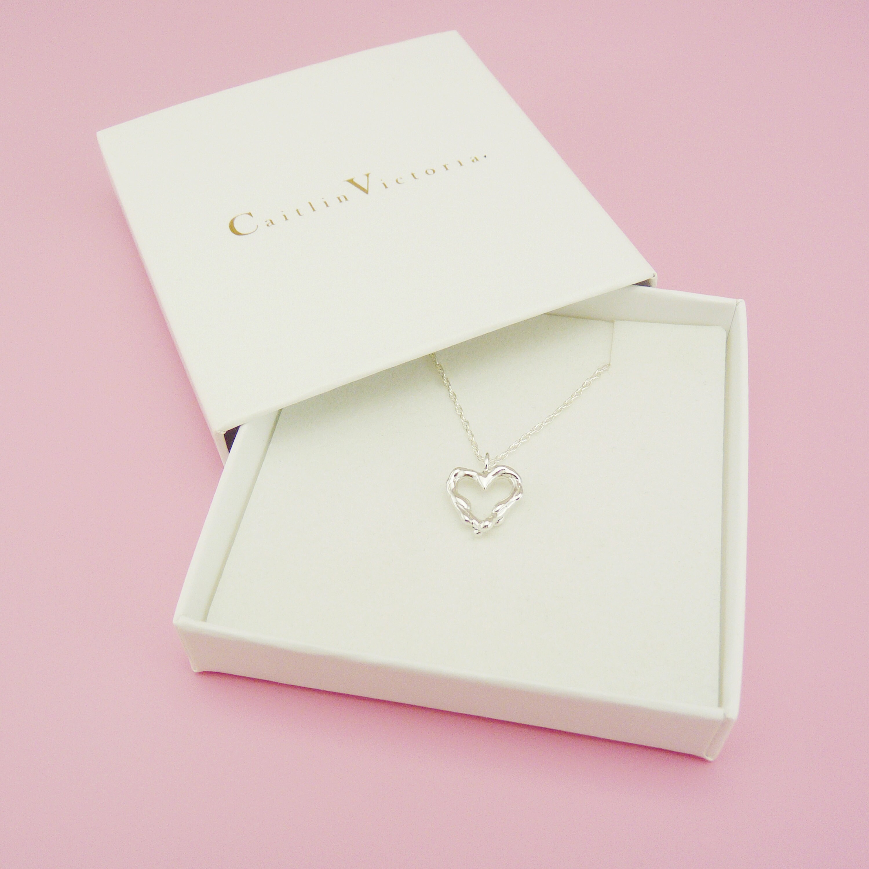 Collar de corazón de plata / mini corazón derretido colgante - Etsy España