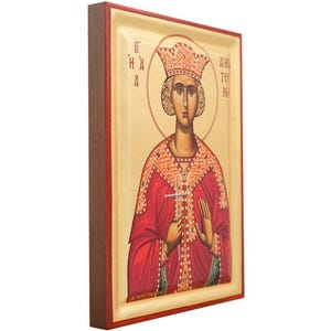 Saint Catherine Gold Leaf Background Orthodox Icon - Silk Screen ...