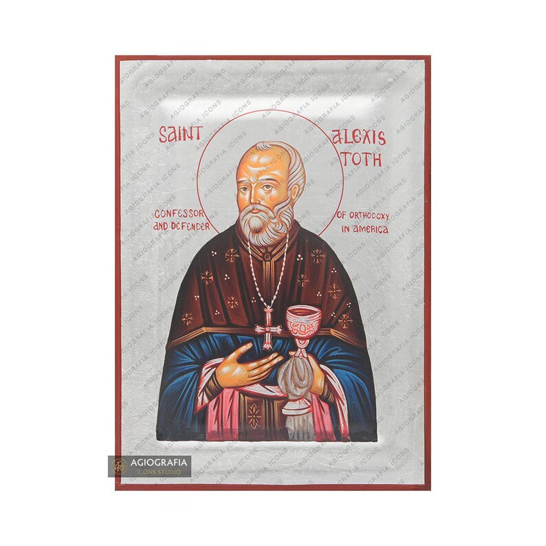 St Alexis Toth Exclusive Orthodox Icon on Wood With Pure Silver Leaves ...