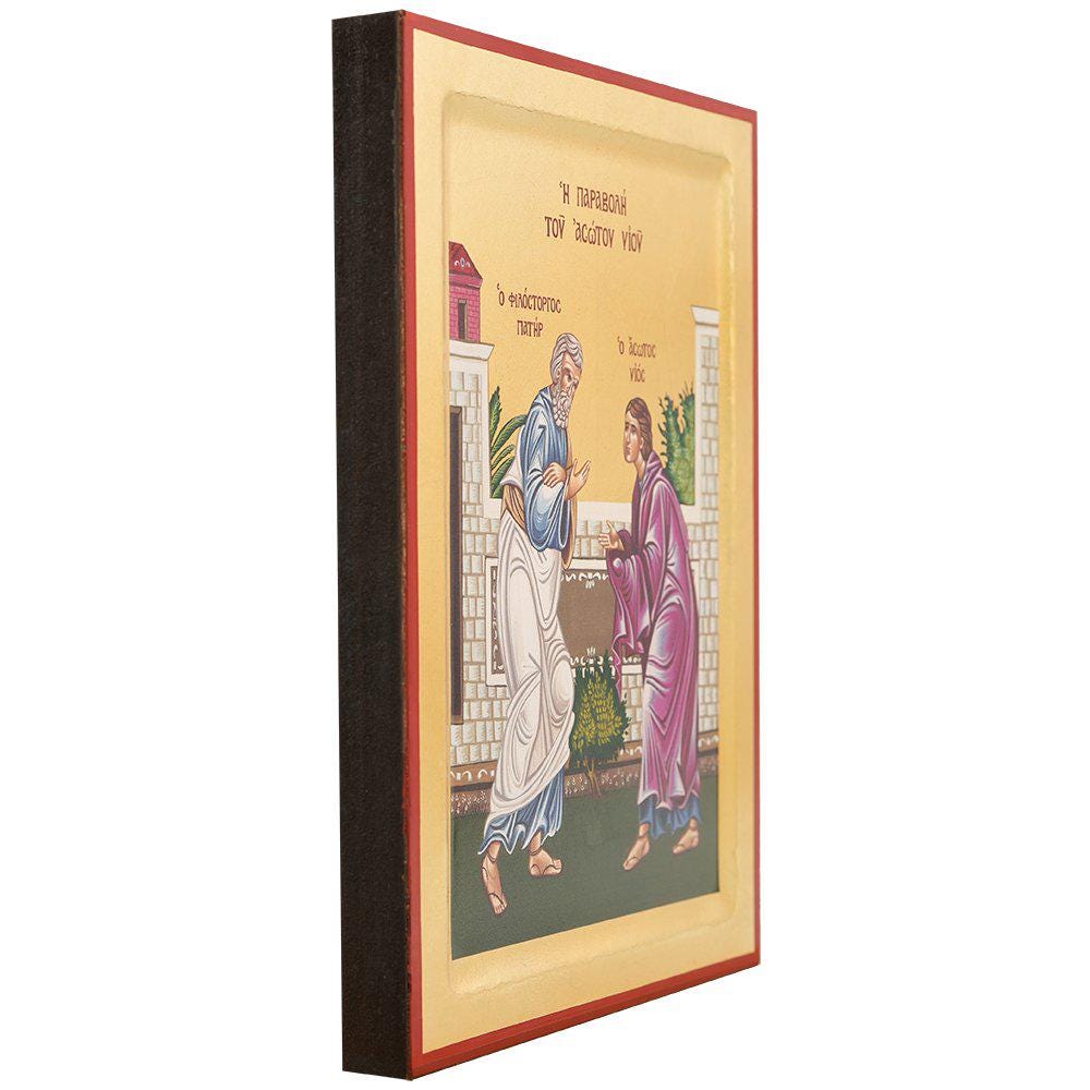 18k Parable of the Prodigal Son Christian Orthodox Icon on Wood With ...