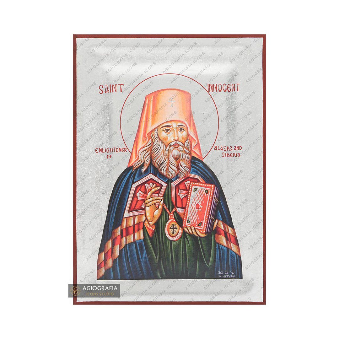 St Nicholas of Japan Exclusive Orthodox Icon on Wood With Pure Silver ...