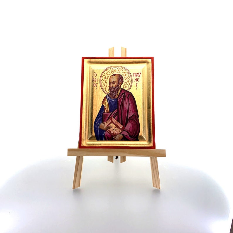 Saint Apostle Paul Handcrafted Icon With GOLD LEAVES - Etsy