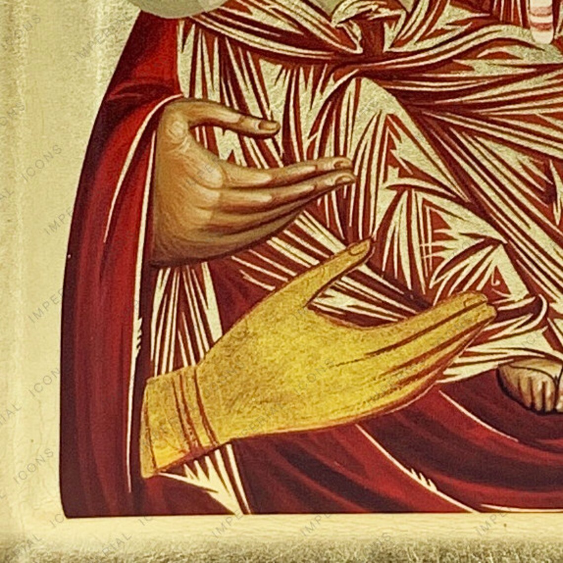 Virgin Mary Three Hands Handcrafted Icon With GOLD LEAVES | Etsy