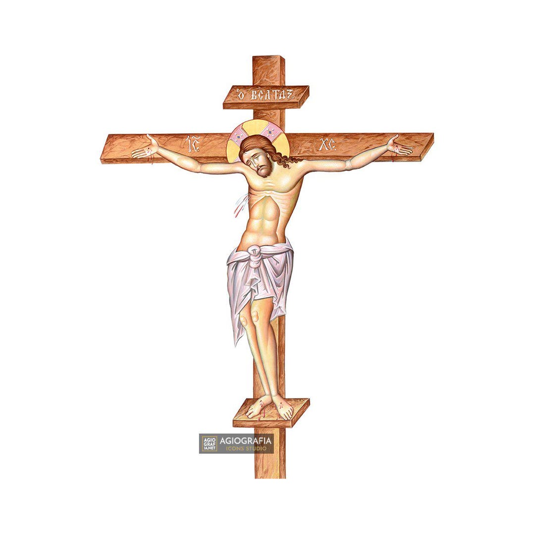 22k Crucifixion - Jesus Christ on the Cross With 22k Gold Leaf Halo ...