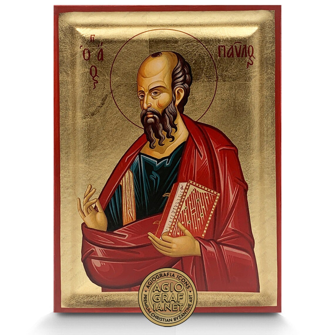 Saint Apostle Paul Handcrafted Icon With GOLD LEAVES - Etsy