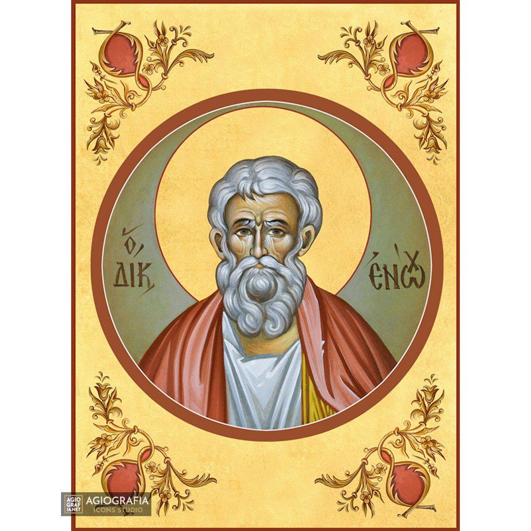 22 Karats Prophet Enoch Orthodox Icon | GOLD LEAVES 22k - Wood ...