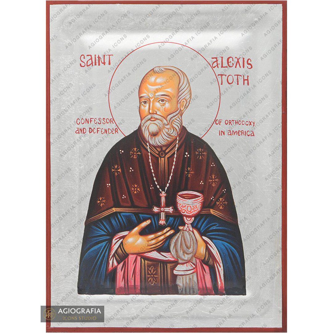 St Alexis Toth Exclusive Orthodox Icon on Wood With Pure Silver Leaves ...