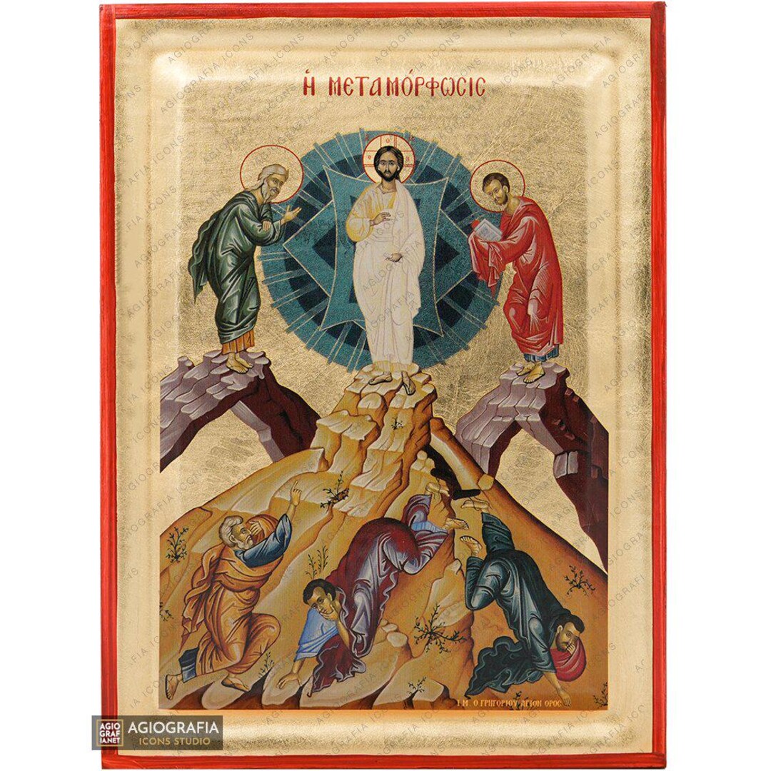 Jesus Christ Transfiguration - Original Mt Athos Orthodox Icon ...