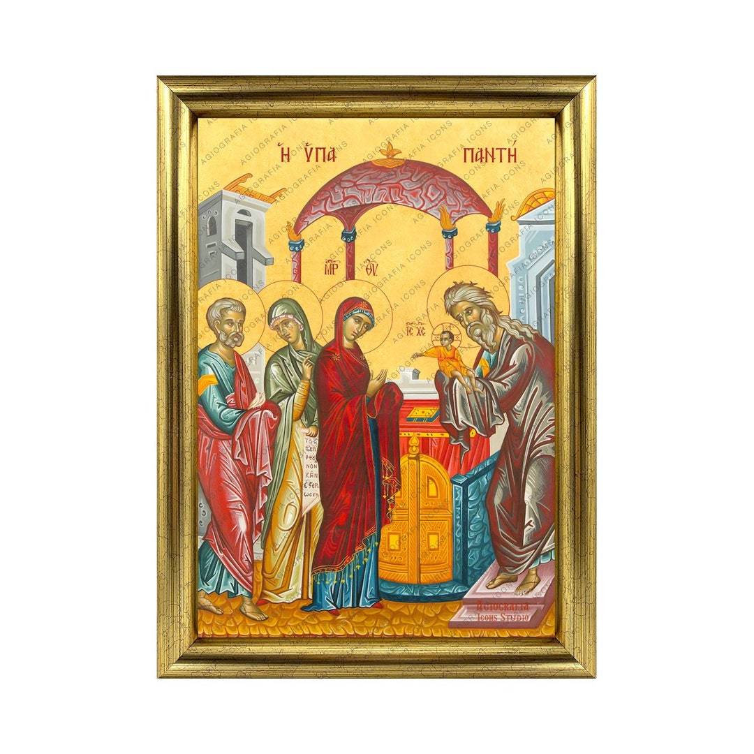 22 Karats Presentation of the Lord at the Templeorthodox Icon 22k Gold ...