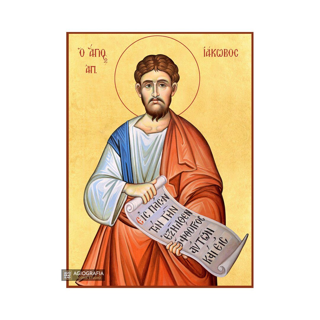 22 Karats St Apostle Jacob Orthodox Icon | GOLD LEAVES 22k - Wood ...