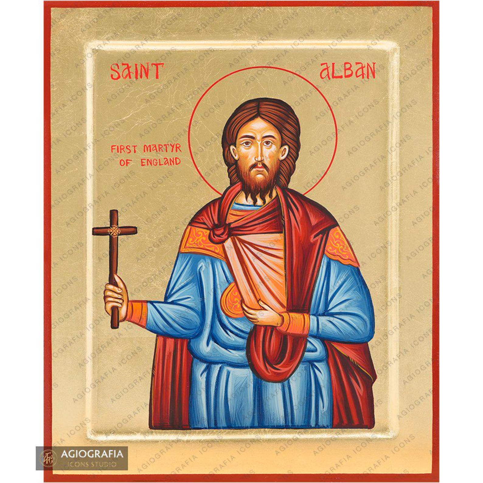 Saint Alban First Martyr of England Handwritten Christian Orthodox Icon ...
