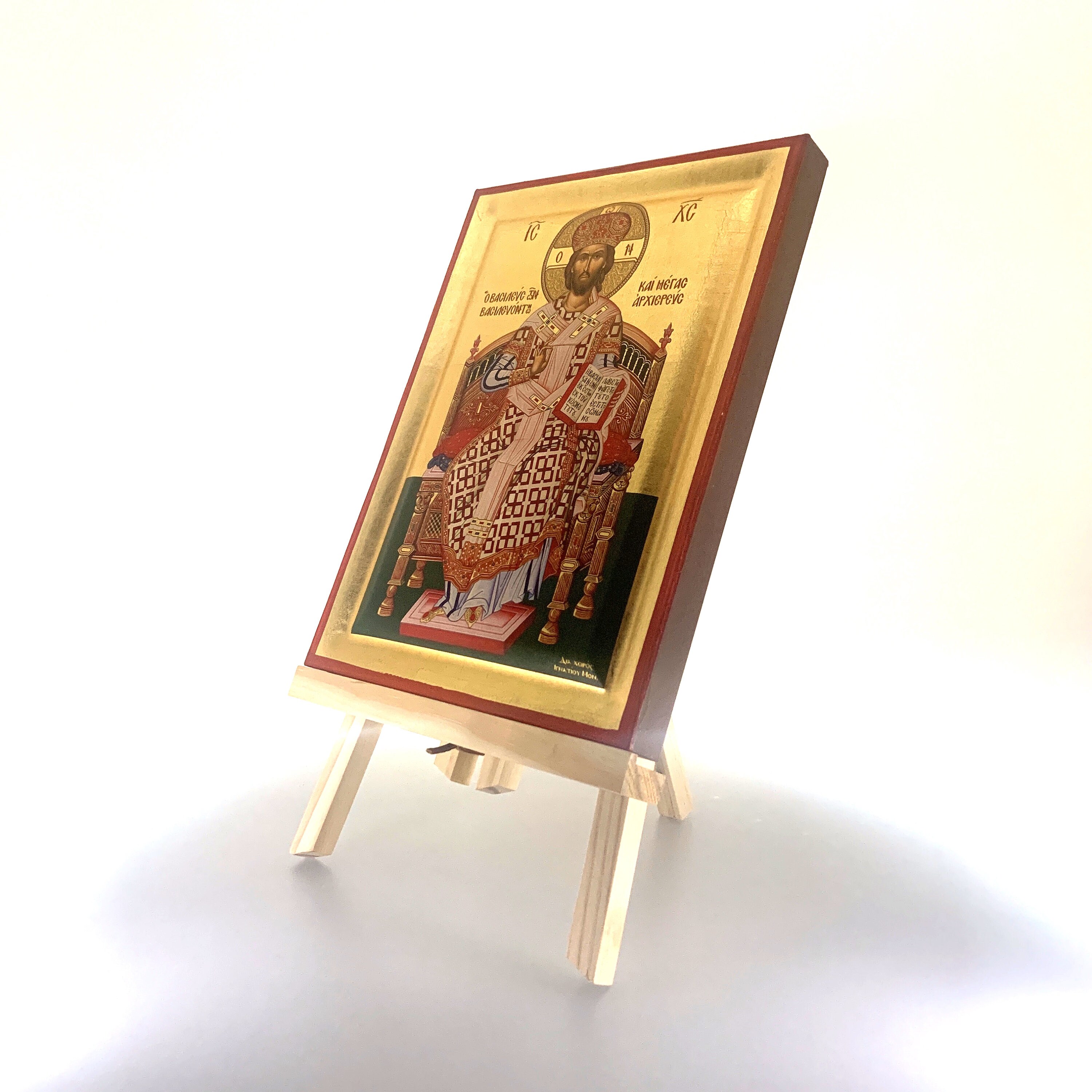 Jesus Christ Great Archbishop Handcrafted Icon With GOLD | Etsy