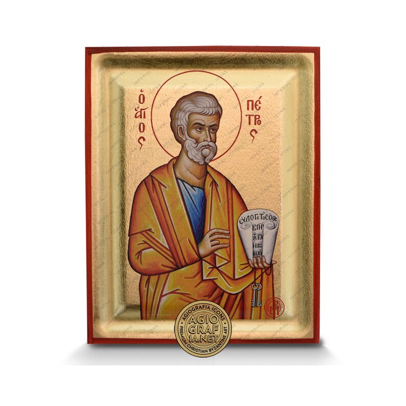 Saint Apostle Peter Original Mount Athos Orthodox Icon in - Etsy