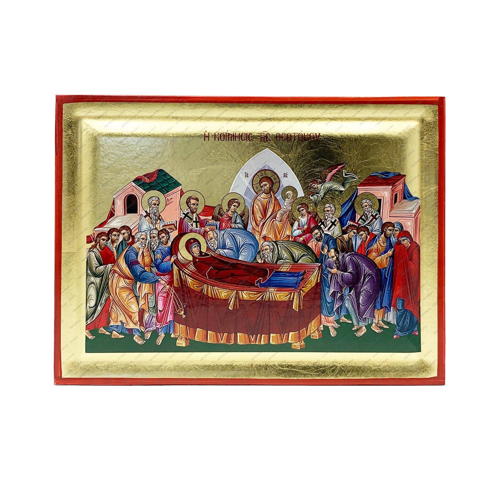 Dormition of the Mother of God Orthodox Icon GOLD LEAVES | Etsy