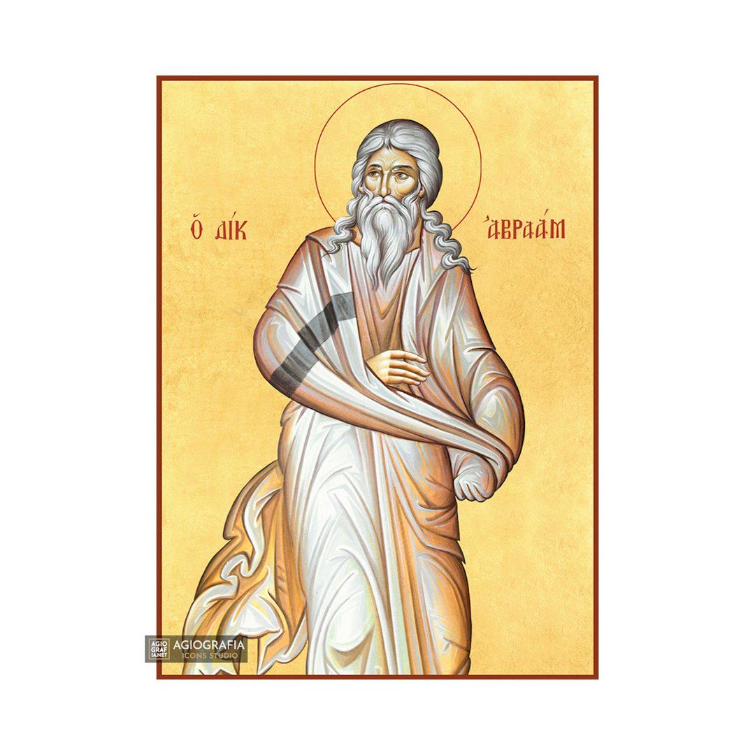 22 Karats Prophet Abraham Orthodox Icon | GOLD LEAVES 22k - Wood ...