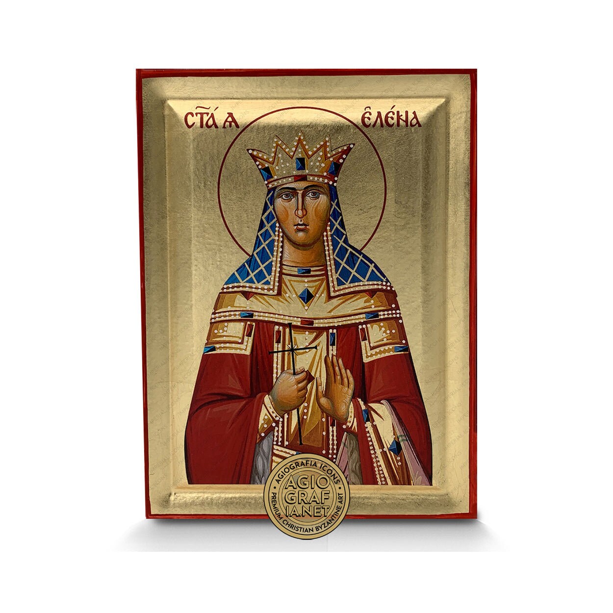 Saint Helen Russian Handcrafted Icon With GOLD LEAVES - Etsy