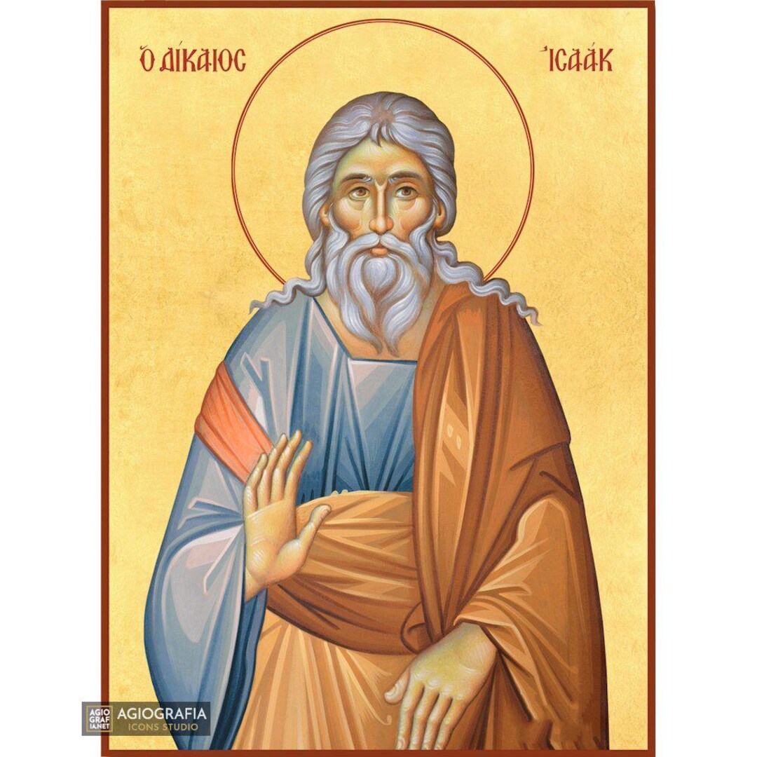 22k Rightful Isaac Christian Orthodox Icon on Wood With Gold Leaf ...