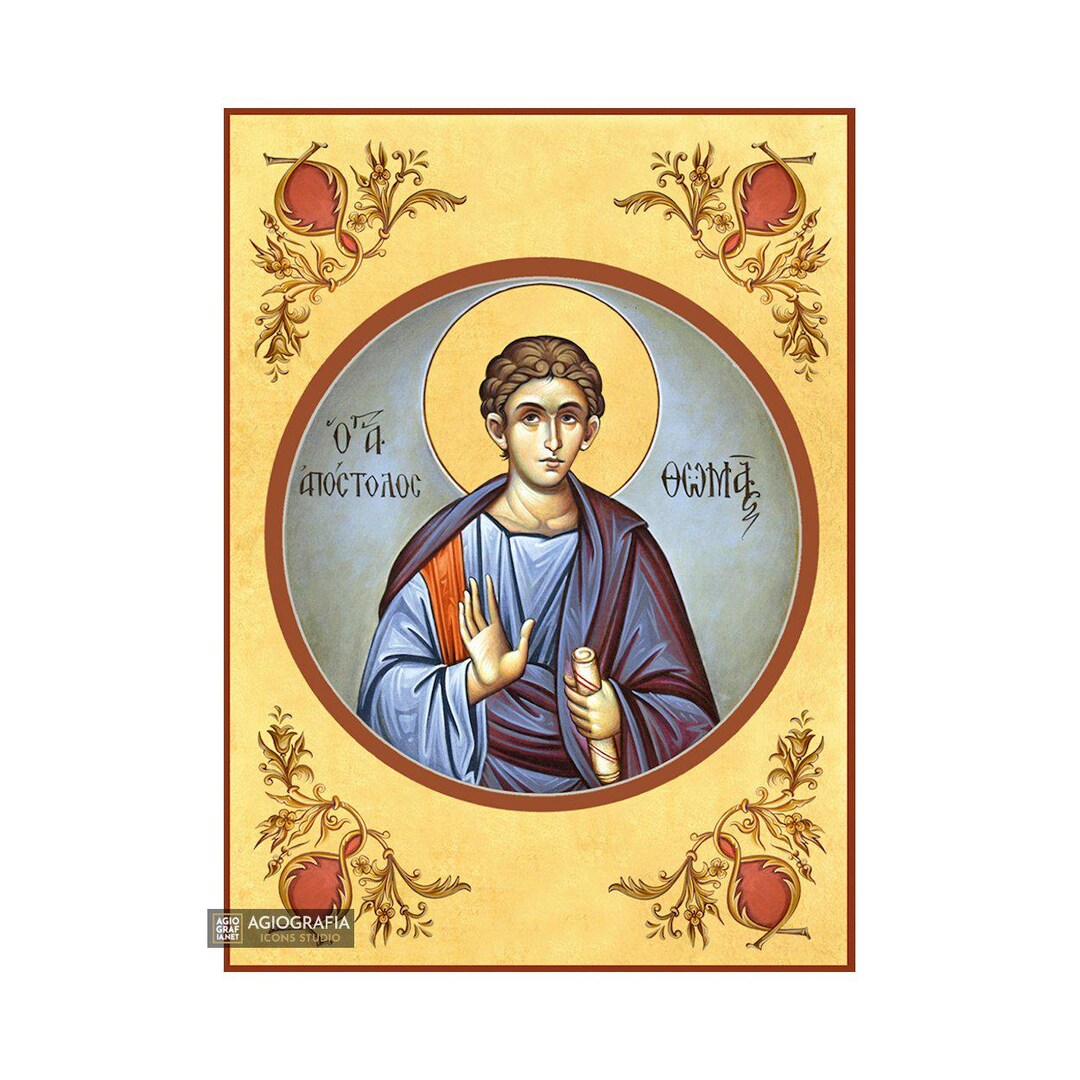 22 Karats Saint Apostle Thomas Orthodox Icon | GOLD LEAVES 22k ...