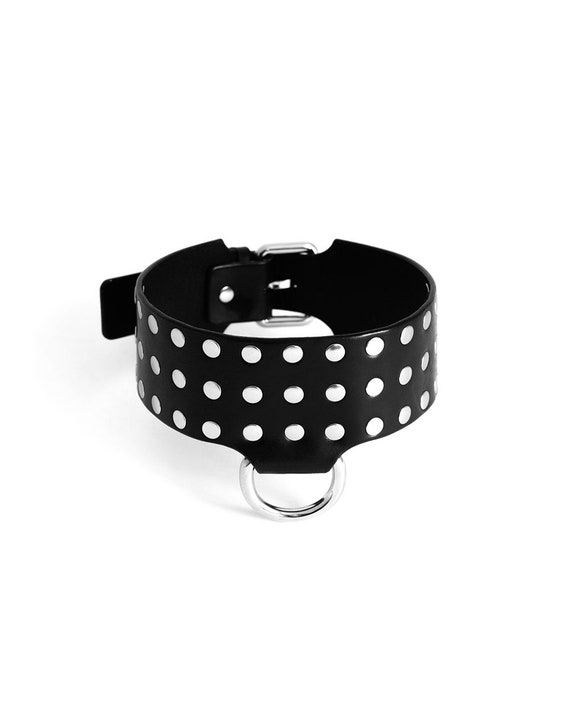 Leather Collar Black Submissive Male Choker Mens Collar BDSM - Etsy