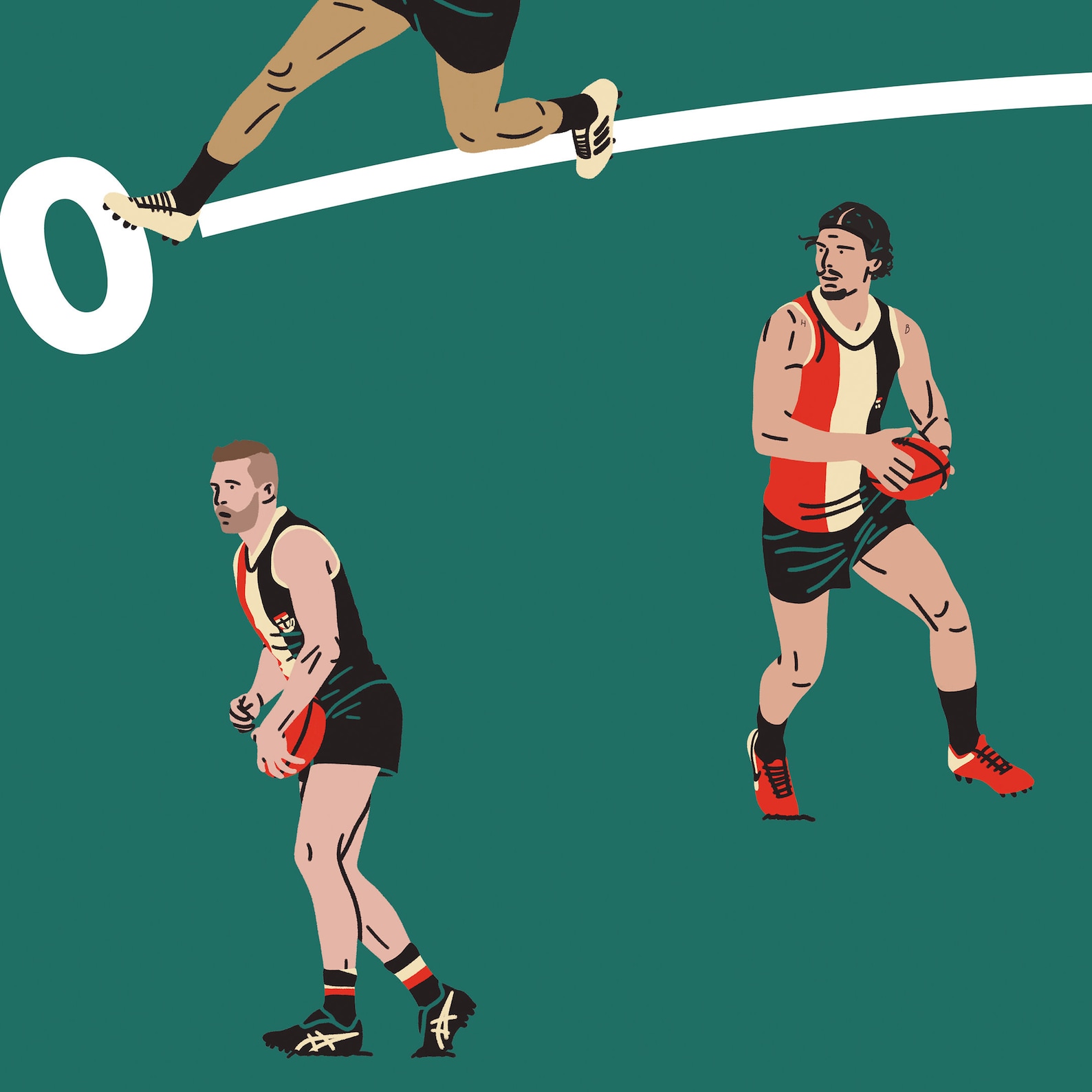 AFL St Kilda Saints Footy Print Illustrated Poster - Etsy