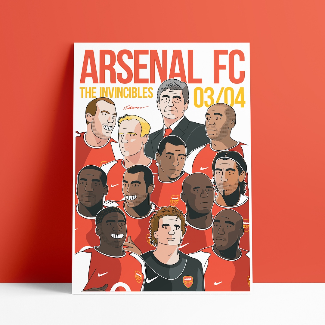 Arsenal FC the Invincibles Squad Print Poster - Etsy