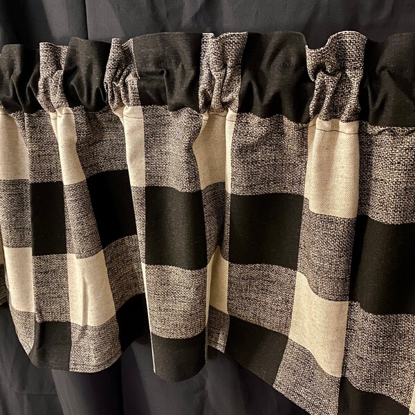 Buffalo Check Valance - Etsy