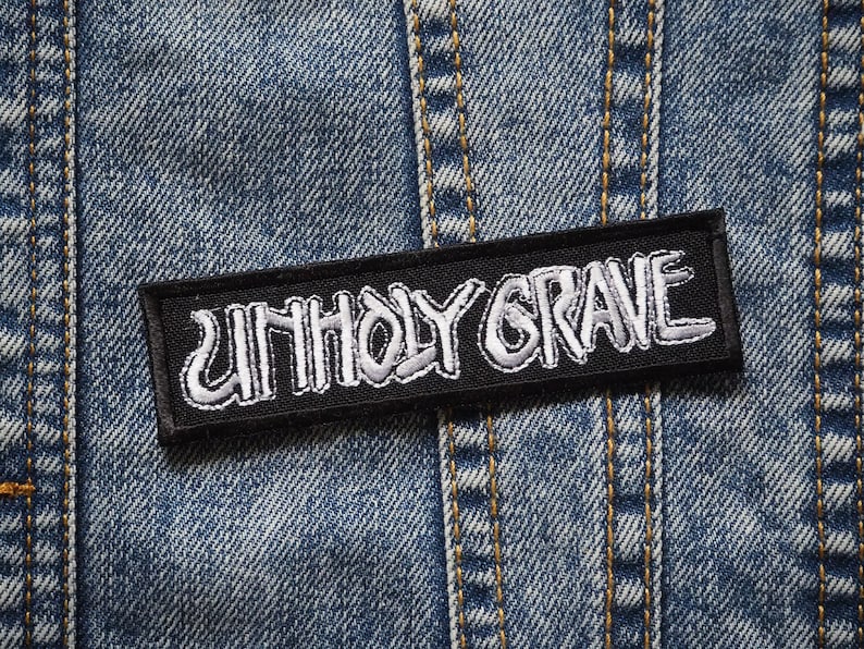 UNHOLY GRAVE Embroidered Logo Patrch Noisecore Grindcore | Etsy