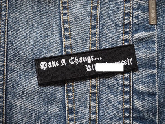 MAKE A CHANGE... Embroidered Patch DSBM Black Metal Nocturnal - Etsy