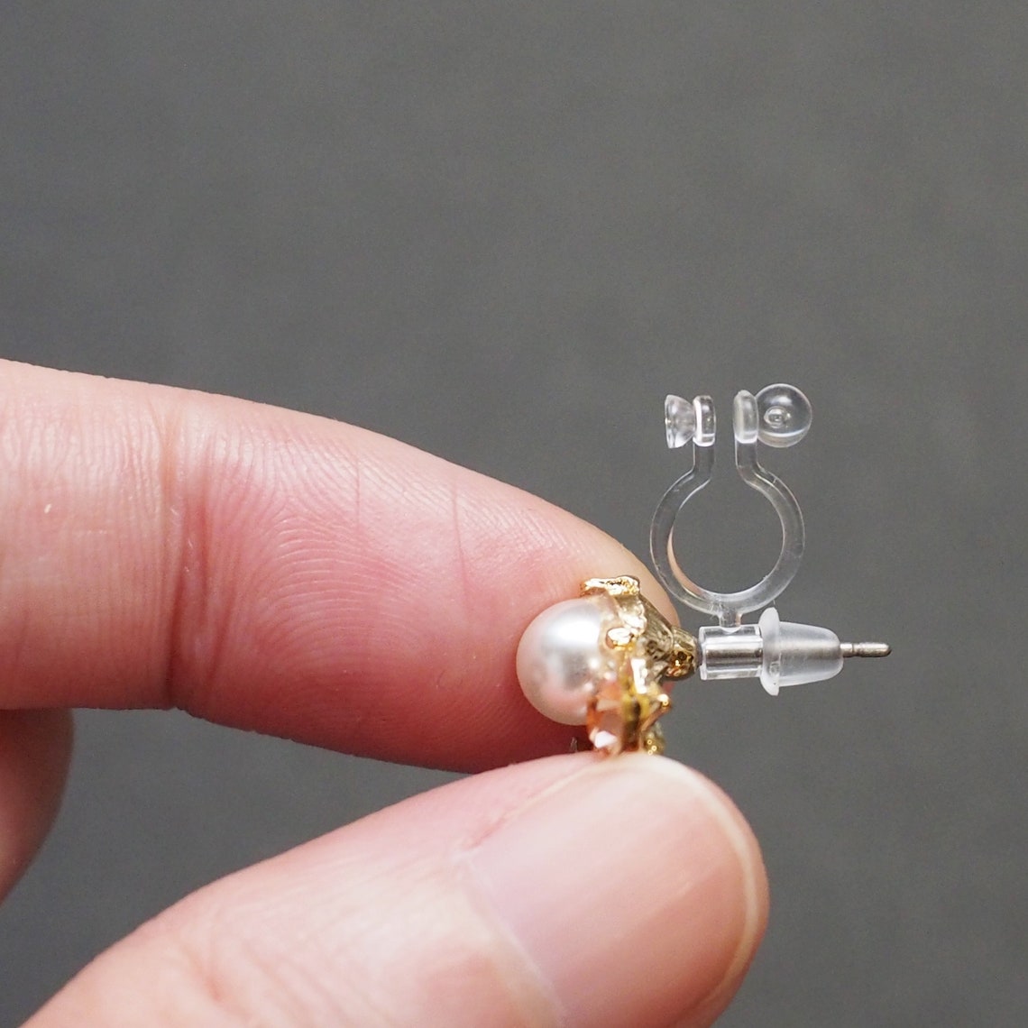 2 Pairs Ultra Comfortable Invisible Clip on Earring - Etsy