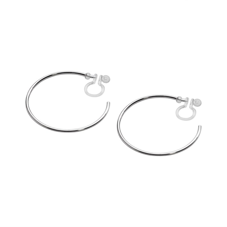 Large Open Silver Hoops With 25 Mm Diameter - Etsy