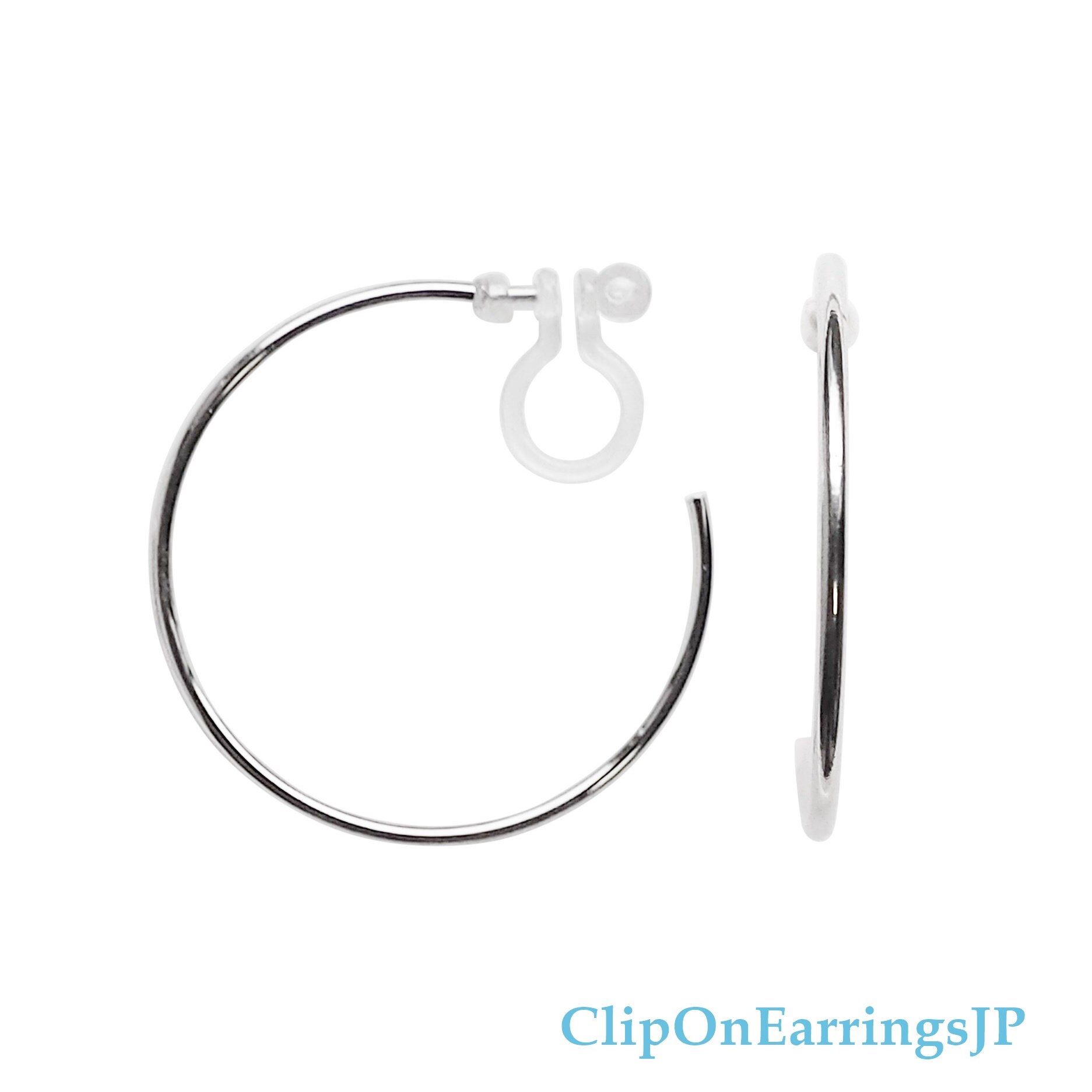 Large Open Silver Hoops With 25 Mm Diameter - Etsy