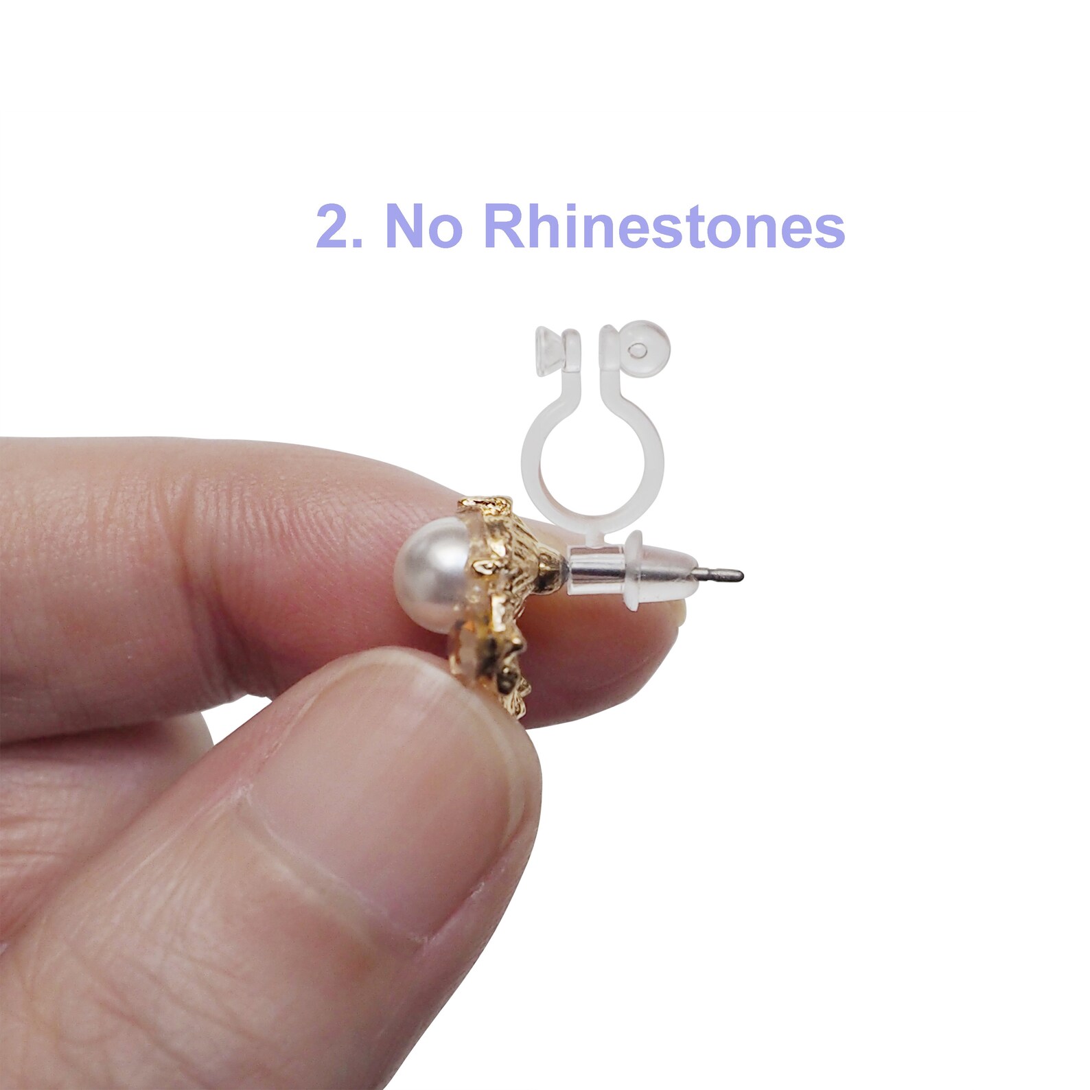 2 Pairs Ultra Comfortable Invisible Clip on Earring Converters, Change ...