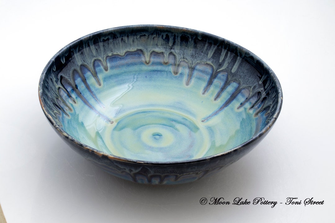 Ceramic Drippy Bowl Wheel Thrown Pottery - Etsy