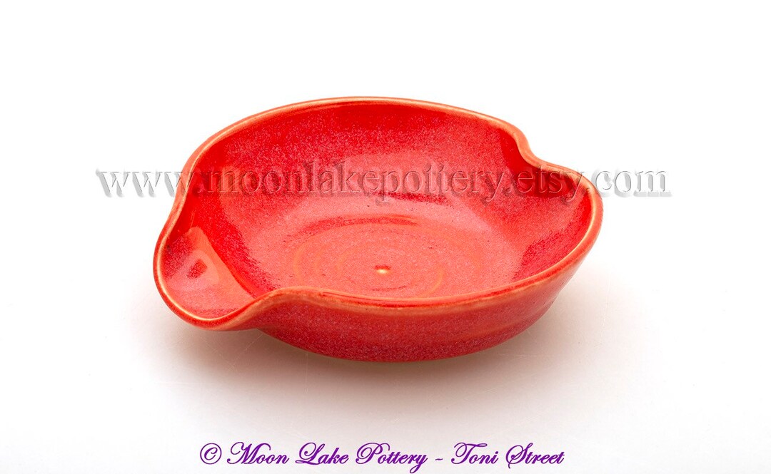 Sale ~ Ceramic Pink Heart Spoon Rest Wheel Thrown Pottery - Etsy