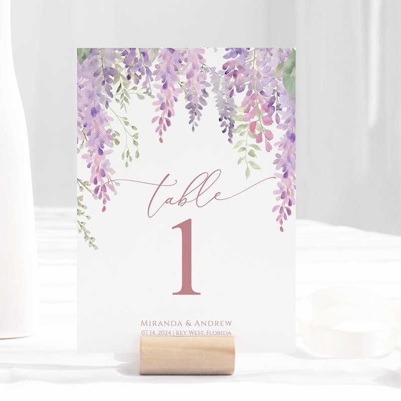 Flower Table Cards - Etsy