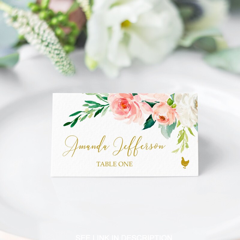 Floral Place Cards - Etsy